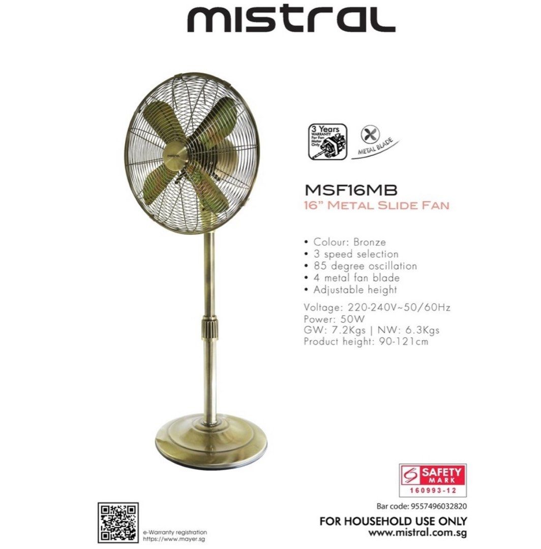Mistral Stand Fan, Furniture & Home Living, Lighting & Fans, Fans on ...