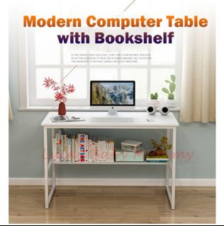 【K Frame Computer Table】Study Table / Computer Desk with Shelf Multiple ...