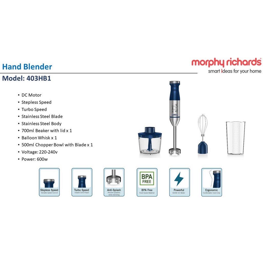 Morphy Richards Hand Blender, TV & Home Appliances, Kitchen Appliances ...