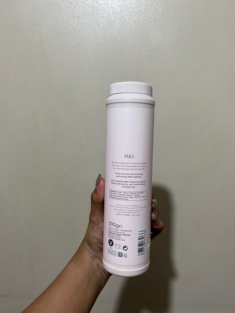 M&S Rose Silky Talcum Powder 200g on Carousell