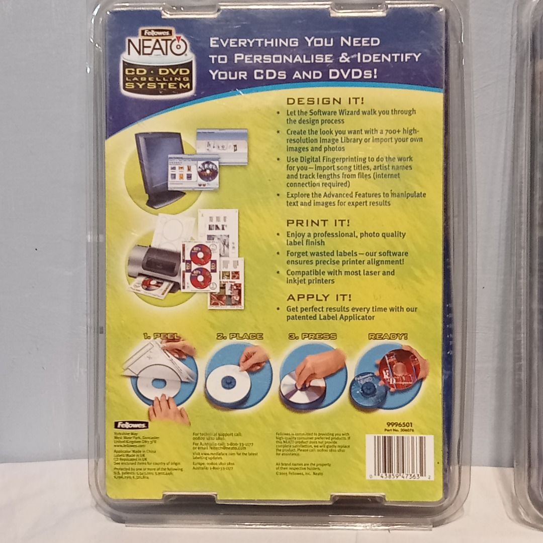 NEATO fellowes CD/DVD labelling system @ 395 each on Carousell