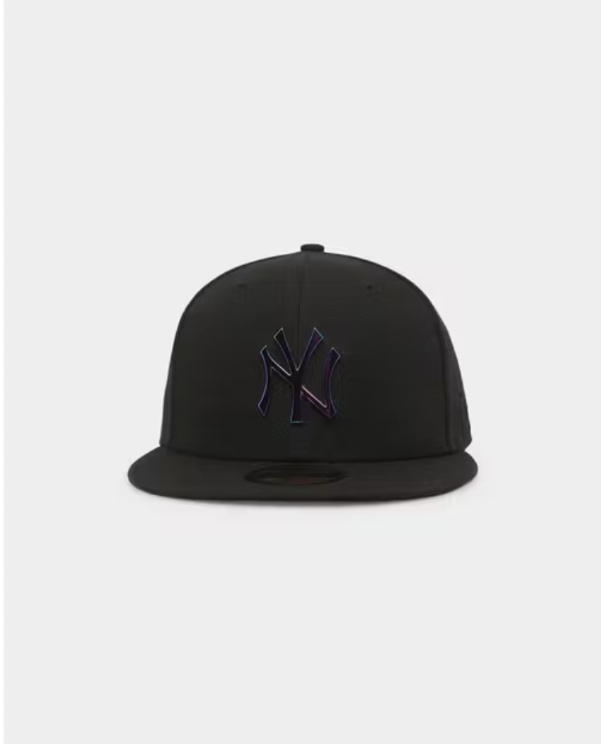 New Era New York Yankees 'Metal Badge' 59FIFTY Fitted Black/Iridescent ...