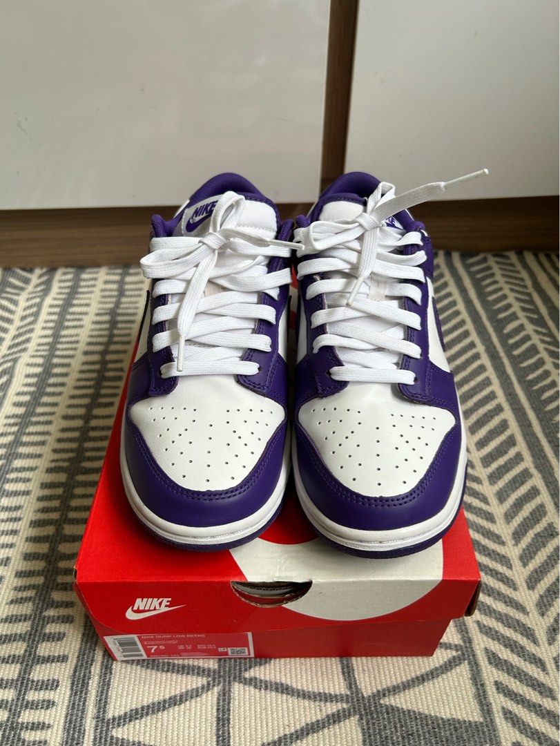 Nike Dunk Low Court Purple, Men's Fashion, Footwear, Sneakers on Carousell