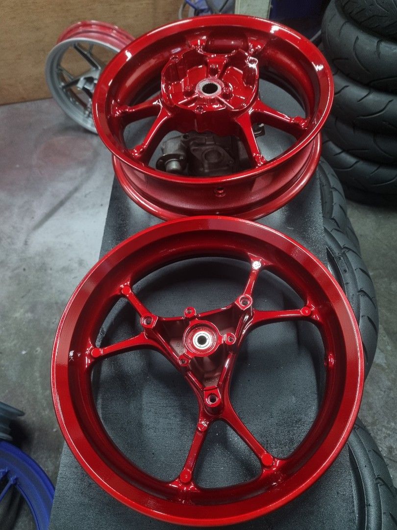 NMAX V2 Red Rims, Motorcycles, Motorcycle Accessories on Carousell