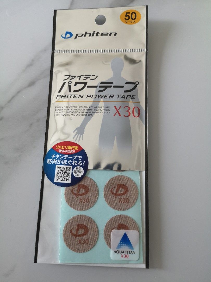 Phiten power tape X 30, Sports Equipment, Exercise & Fitness, Toning ...