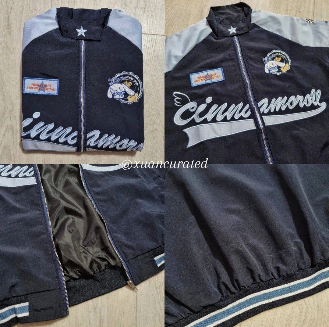 [PO] Cinnamoroll Racer Jacket oversized baseball varsity navy blue ...