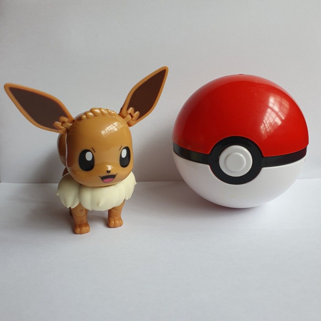 Pokemon Eevee Pokeball Figurine Figure, Hobbies & Toys, Toys & Games on ...