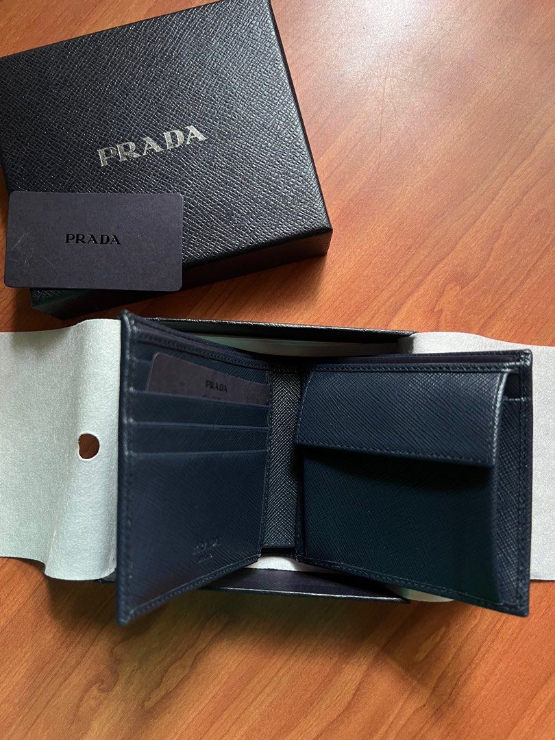 Prada Men Wallet (Dark Blue), Men's Fashion, Watches & Accessories ...