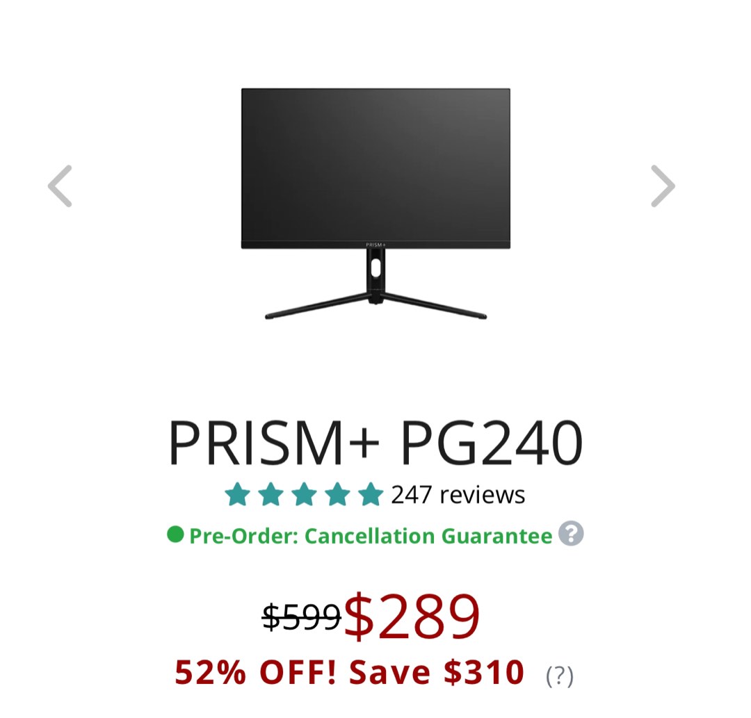 Prism monitor PG240, Computers & Tech, Parts & Accessories, Monitor ...