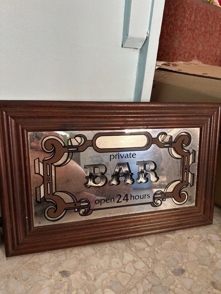 Private Bar Sign, Furniture & Home Living, Home Decor, Wall Decor on ...