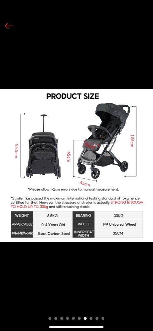 Light weight Reclinable foldable baby stroller, Babies & Kids, Going ...