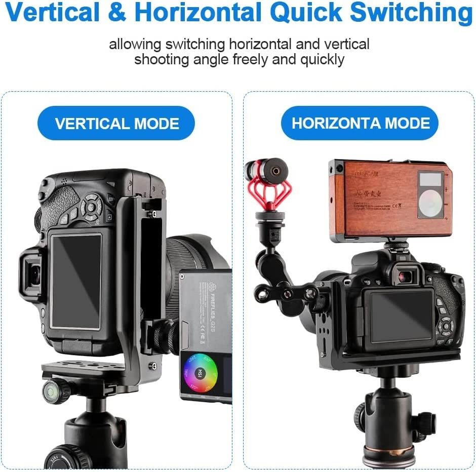 Refutuna L Bracket Universal DSLR Camera L Plate for Vertical and ...