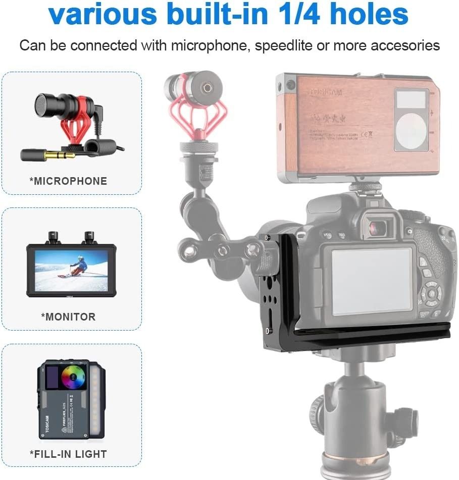 Refutuna L Bracket Universal DSLR Camera L Plate for Vertical and ...