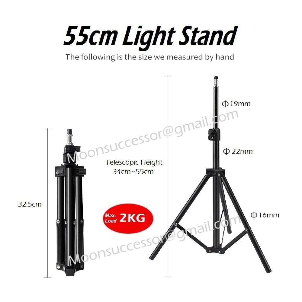 Refutuna Professional Retractable & Flexible Light Stand Studio Stand ...