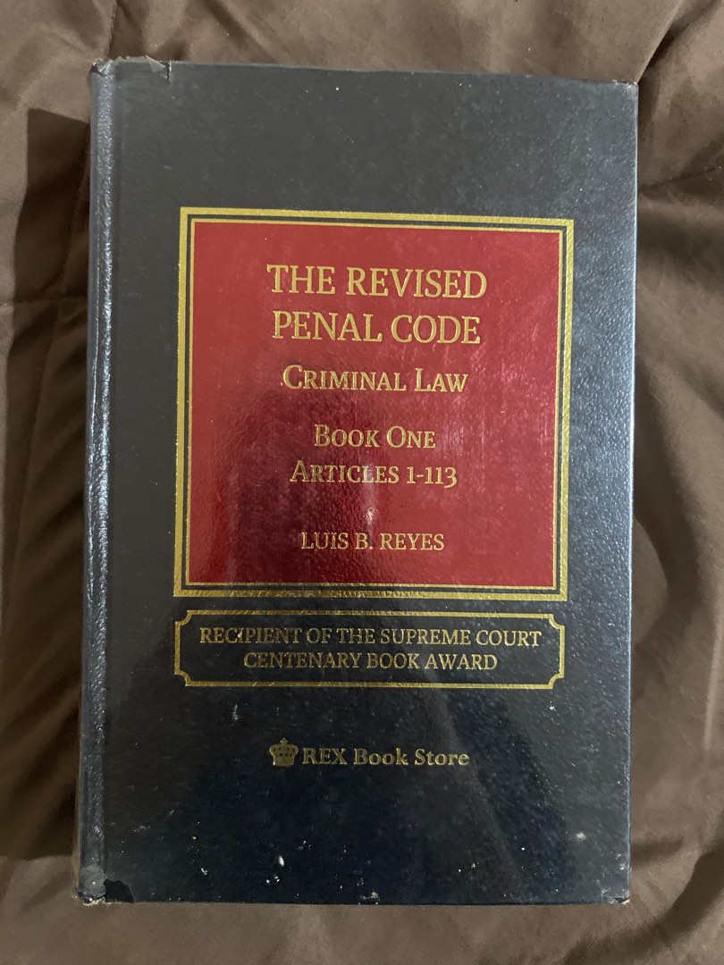 Revised Penal Code Criminal Law Book 1 Hobbies And Toys Books