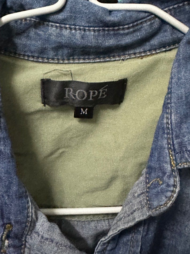 ROPE Denim Top, Women's Fashion, Tops, Longsleeves on Carousell