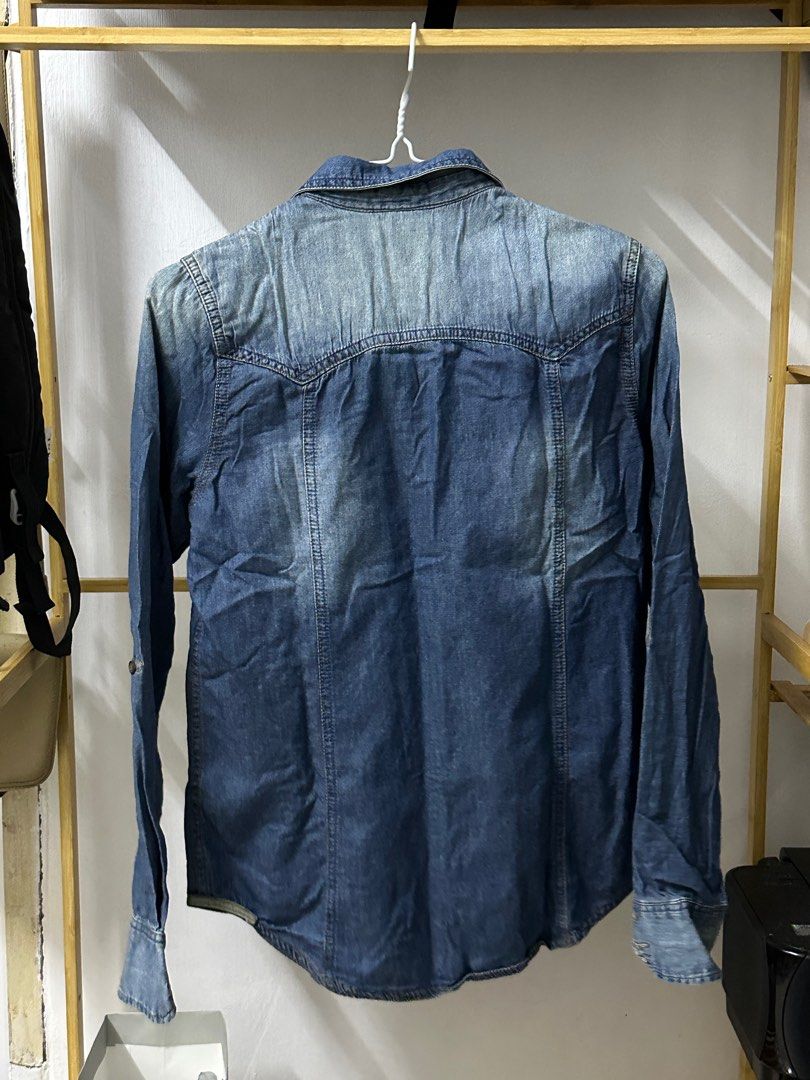 ROPE Denim Top, Women's Fashion, Tops, Longsleeves on Carousell