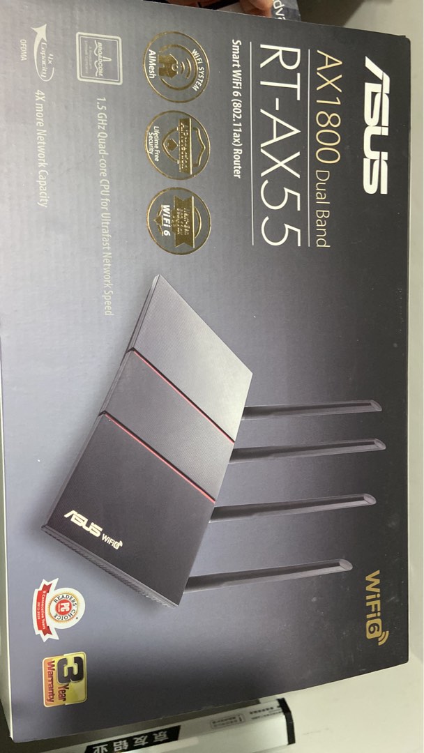 RT-AX55 AX1800 Dual Band Smart Wifi 6 Router, Computers & Tech, Parts ...