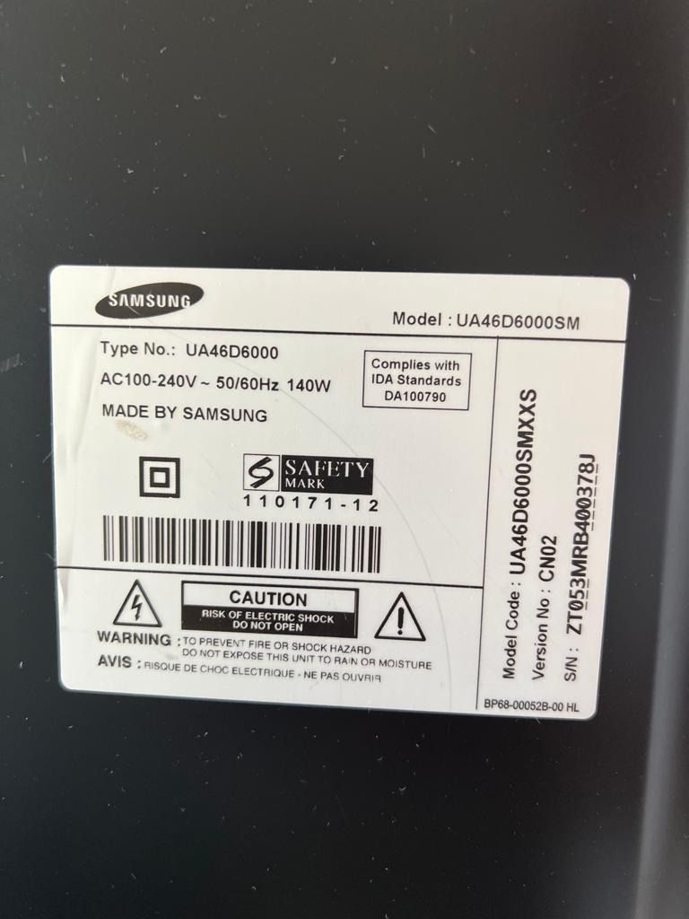 Samsung UA46D6000 46" Multisystem Smart 3D LED TV (Low price as poor ...