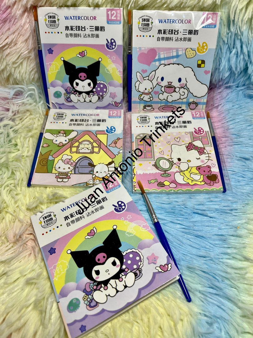 Sanrio DIY Water Color Notepad paper sheet Set on Carousell