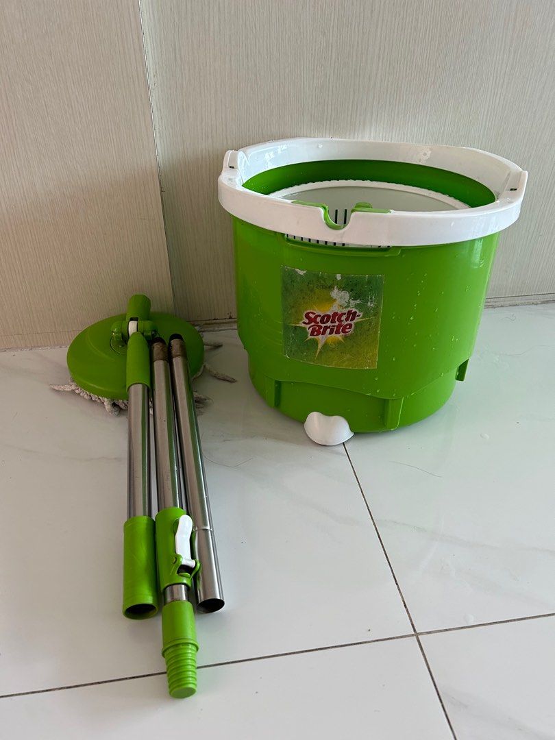 Scotch Brite bucket and stick set, Furniture & Home Living, Cleaning ...