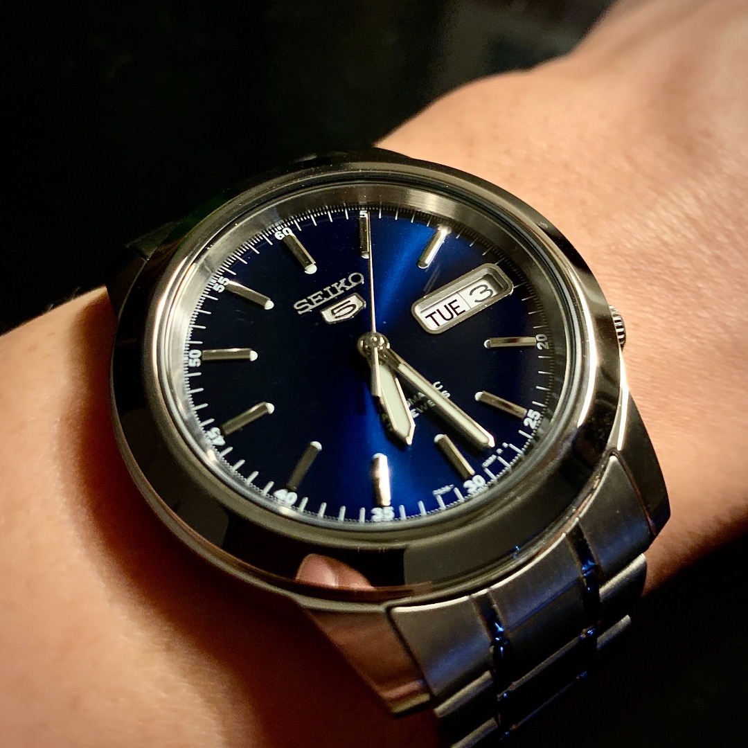 Seiko 5 SNKE51 Men's / Unisex Automatic Blue Dial Stainless Steel Watch ...