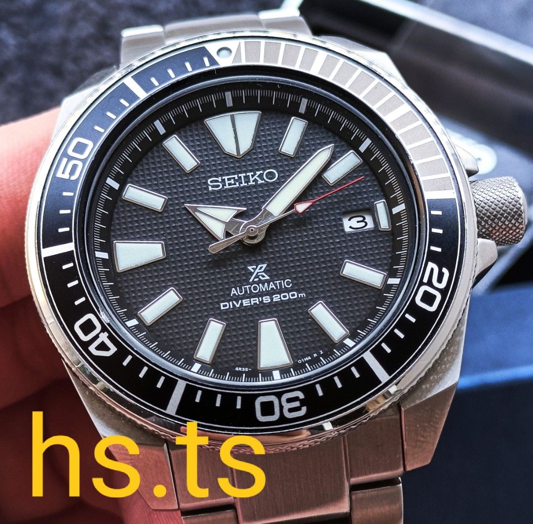 Seiko Samurai Black Automatic Prospex Divers Watch SRPB51K1, Men's ...