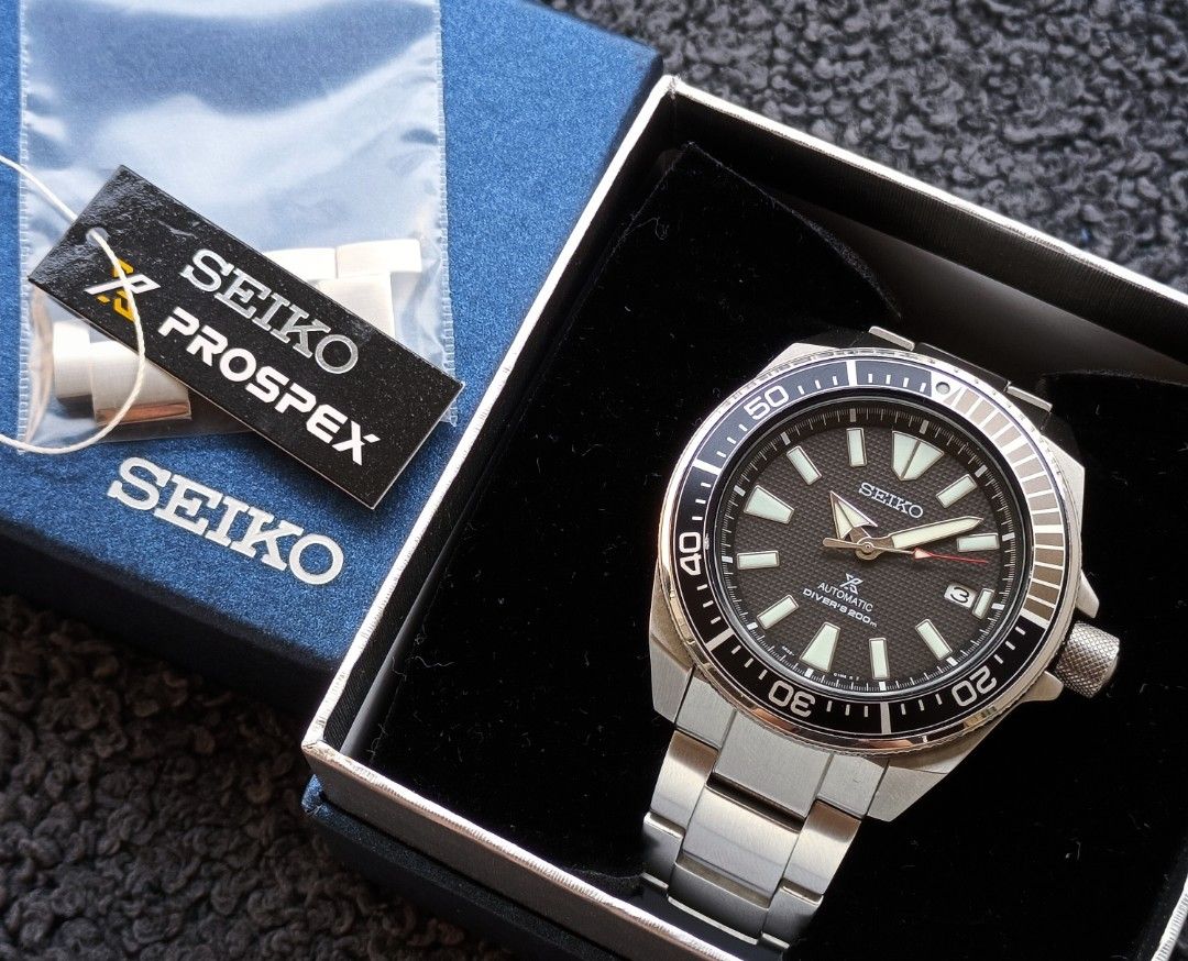 Seiko Samurai Black Automatic Prospex Divers Watch SRPB51K1, Men's ...