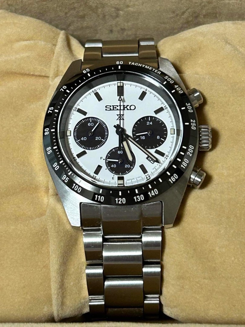 Seiko SBDL085 Panda JDM Solar Chronograph, Men's Fashion, Watches ...