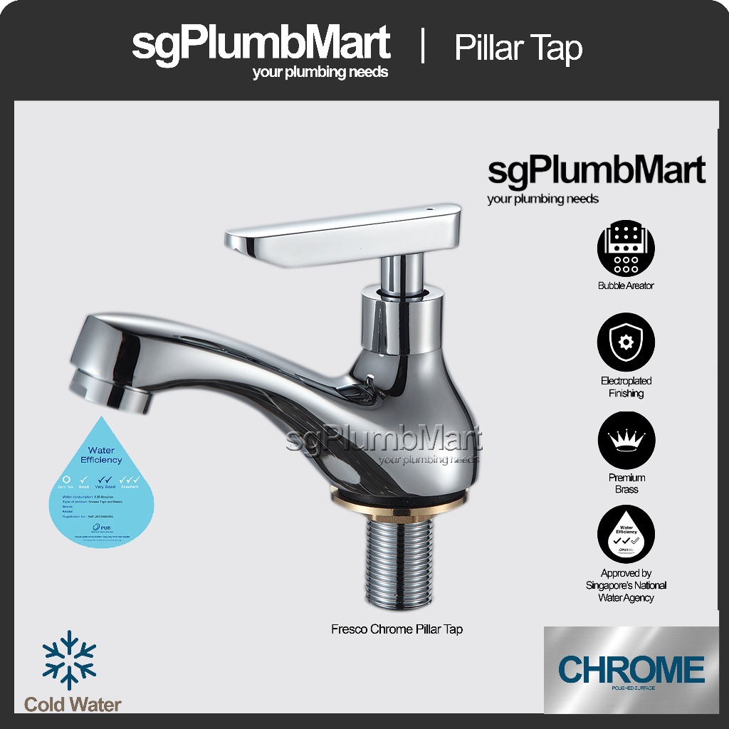 sgPlumbMart Basin Tap Fresco Handle Cold Water Tap, Furniture & Home ...