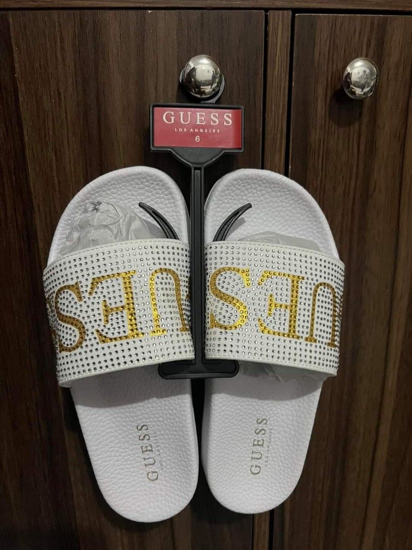 Guess Slides, Women's Fashion, Footwear, Slippers and slides on Carousell