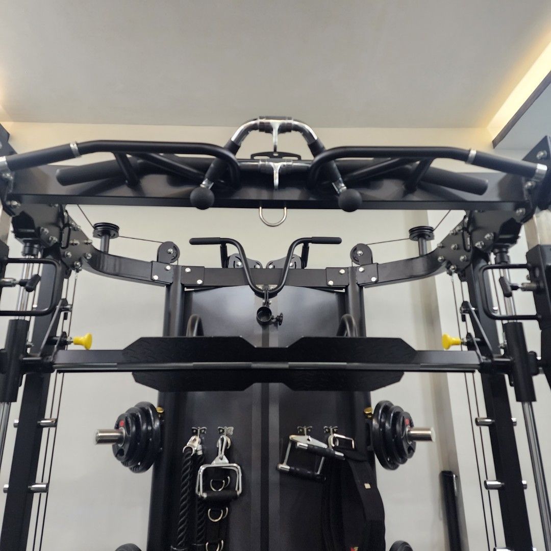 Smith Machine & Rack Multi-Gym Combo With Weights Stack + 2.5kg-25kg 10 ...