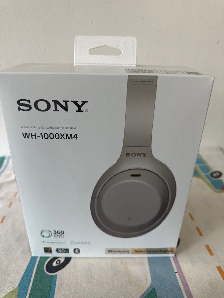 Sony Headphones xm4 silver, Audio, Headphones & Headsets on Carousell