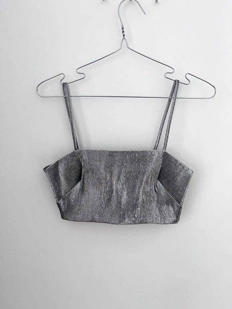 Sparkly Silver top, Women's Fashion, Tops, Other Tops on Carousell