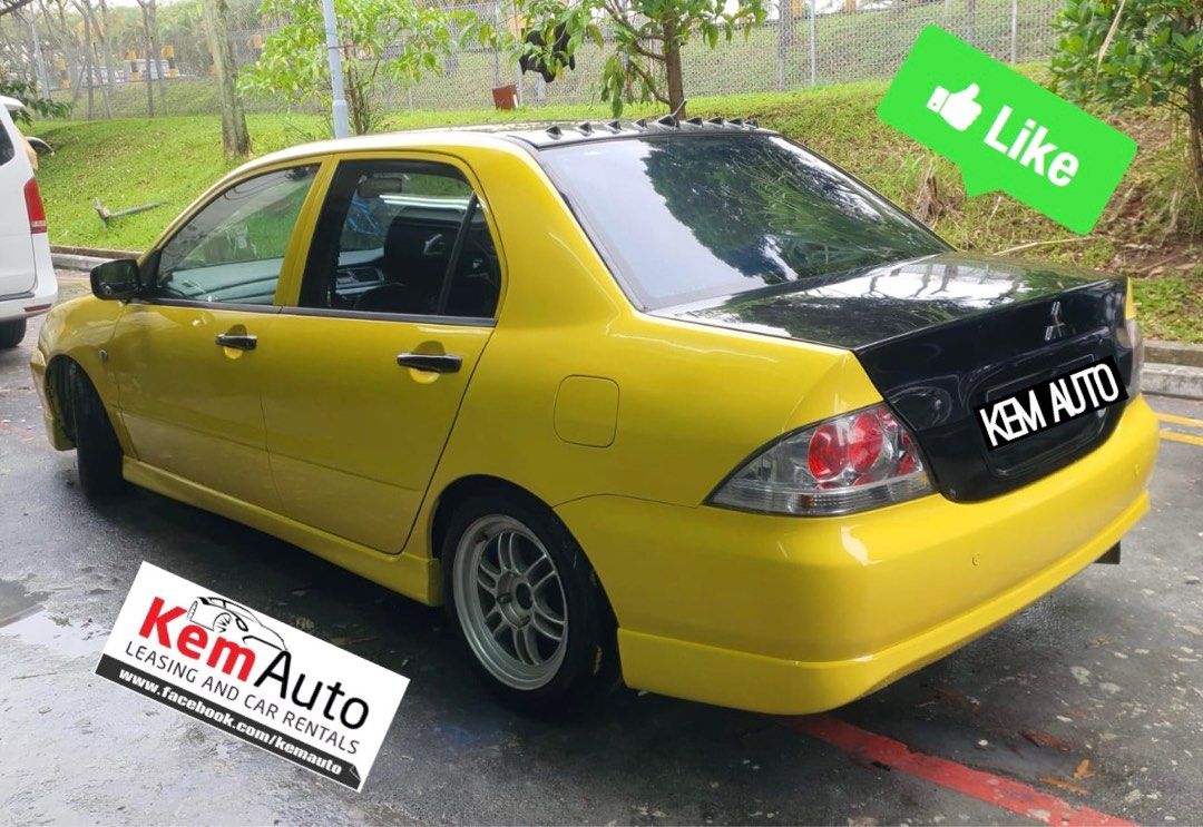 Sporty Mod Yellow Mitsubishi Lancer GLX cs3 1.6m manual Drift Racing ...