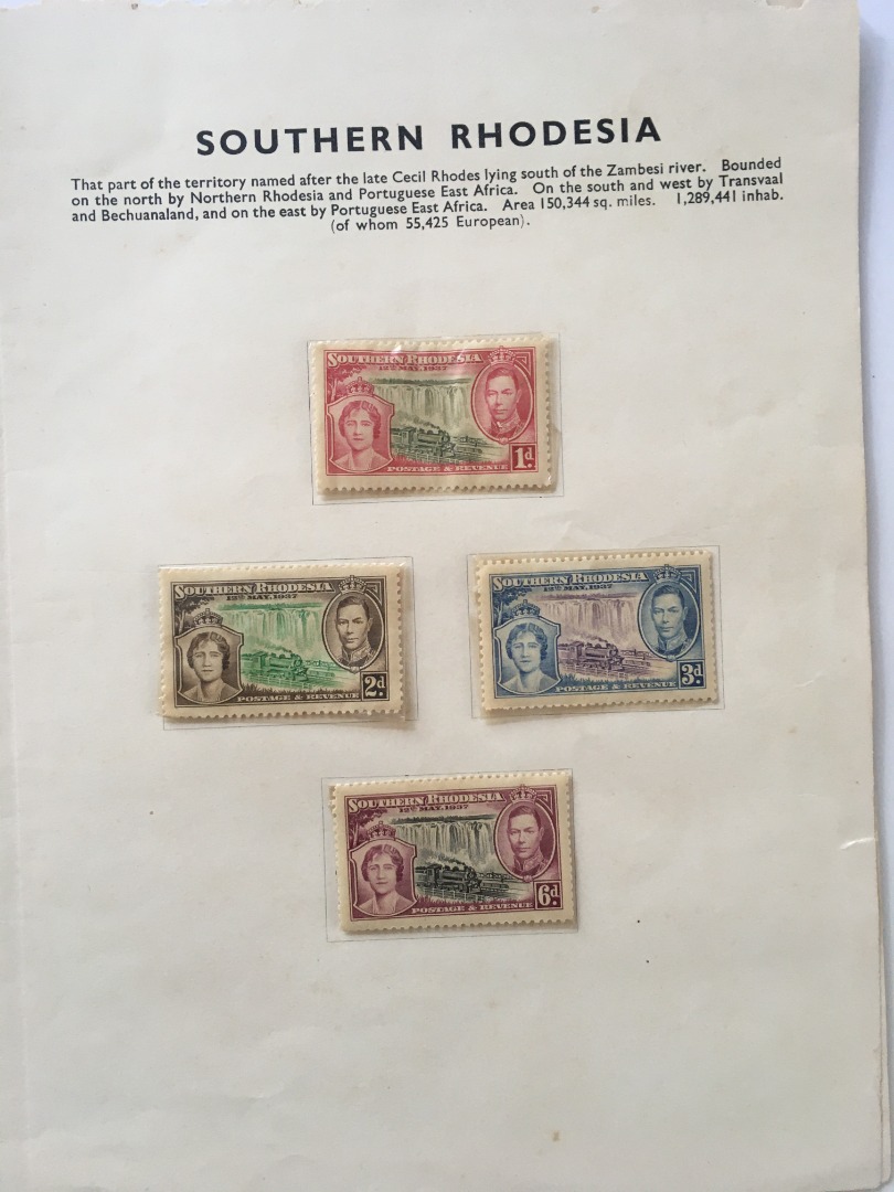 Stamps - Southern Rhodesia - Coronation of King George V, Hobbies ...