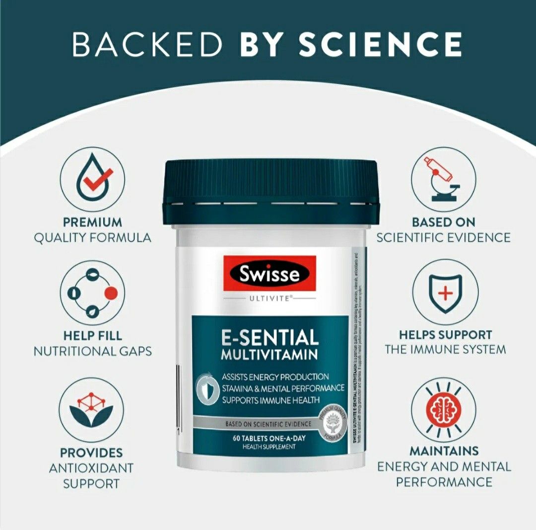 Swisse: E-Sential Multivitamins, Health & Nutrition, Health Supplements, Vitamins & Supplements ...