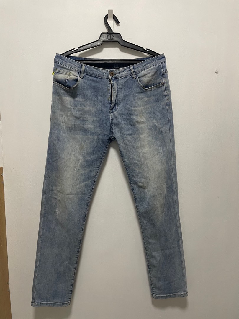 Tattered Faded Blue Jeans on Carousell