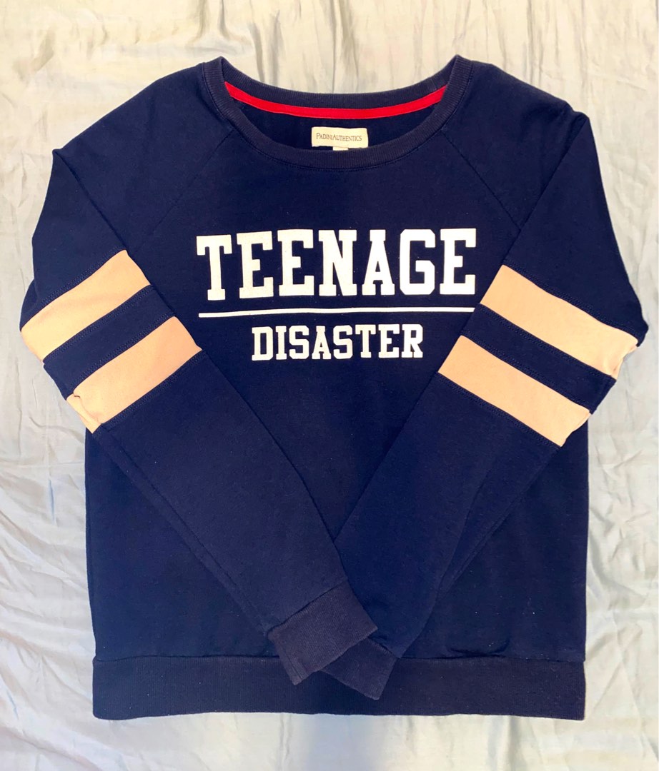 Teenage Disaster Sweater, Women's Fashion, Tops, Longsleeves on Carousell
