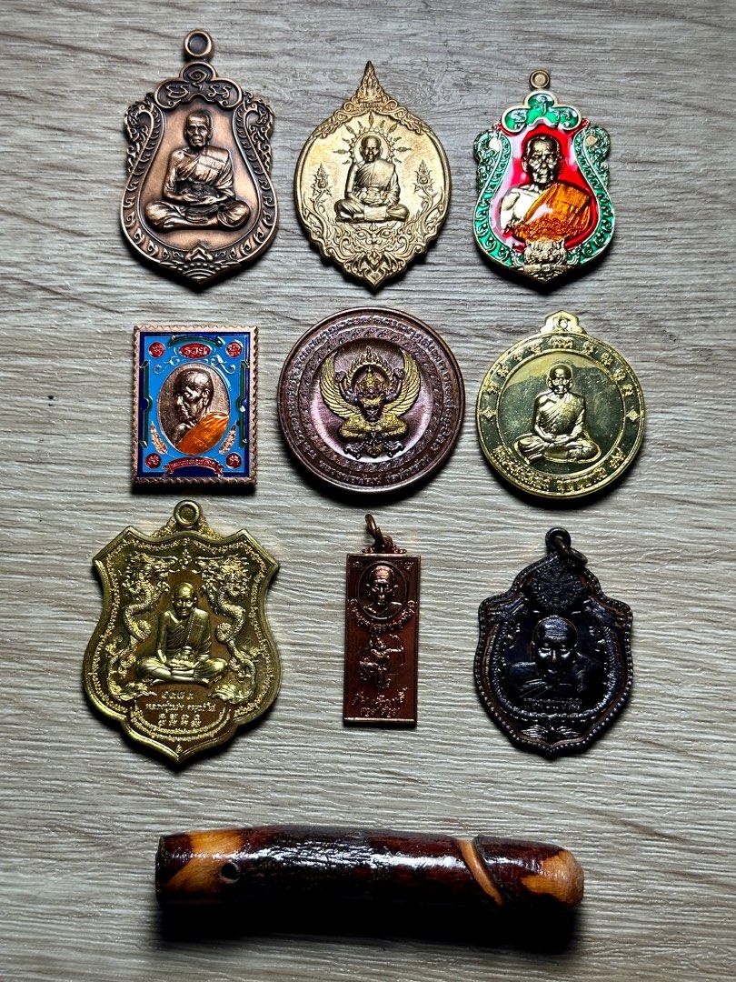 Thai Amulets- 1 to 6 LP PHAT, WAT HUAY DUAN 7. LP SAENG, WAT PHO CHAI 8 ...