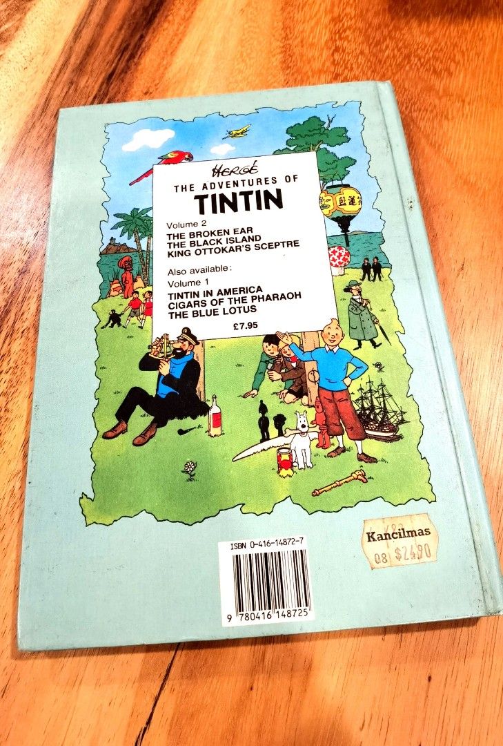 Tintin Comic Book 3 Complete Adventures In 1 Volume Book, Hobbies ...