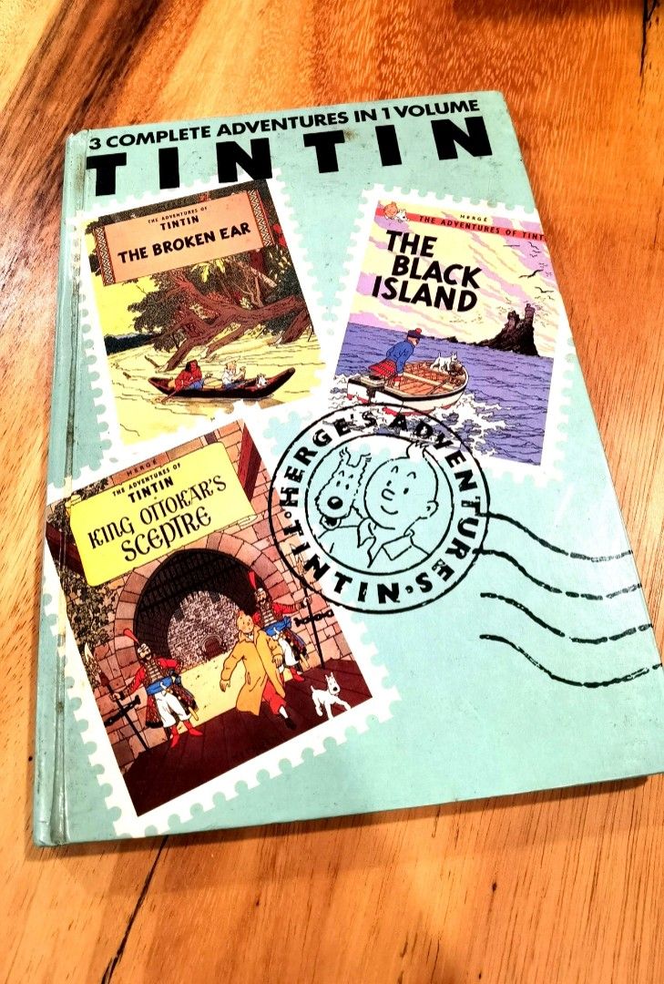 Tintin Comic Book 3 Complete Adventures In 1 Volume Book, Hobbies ...