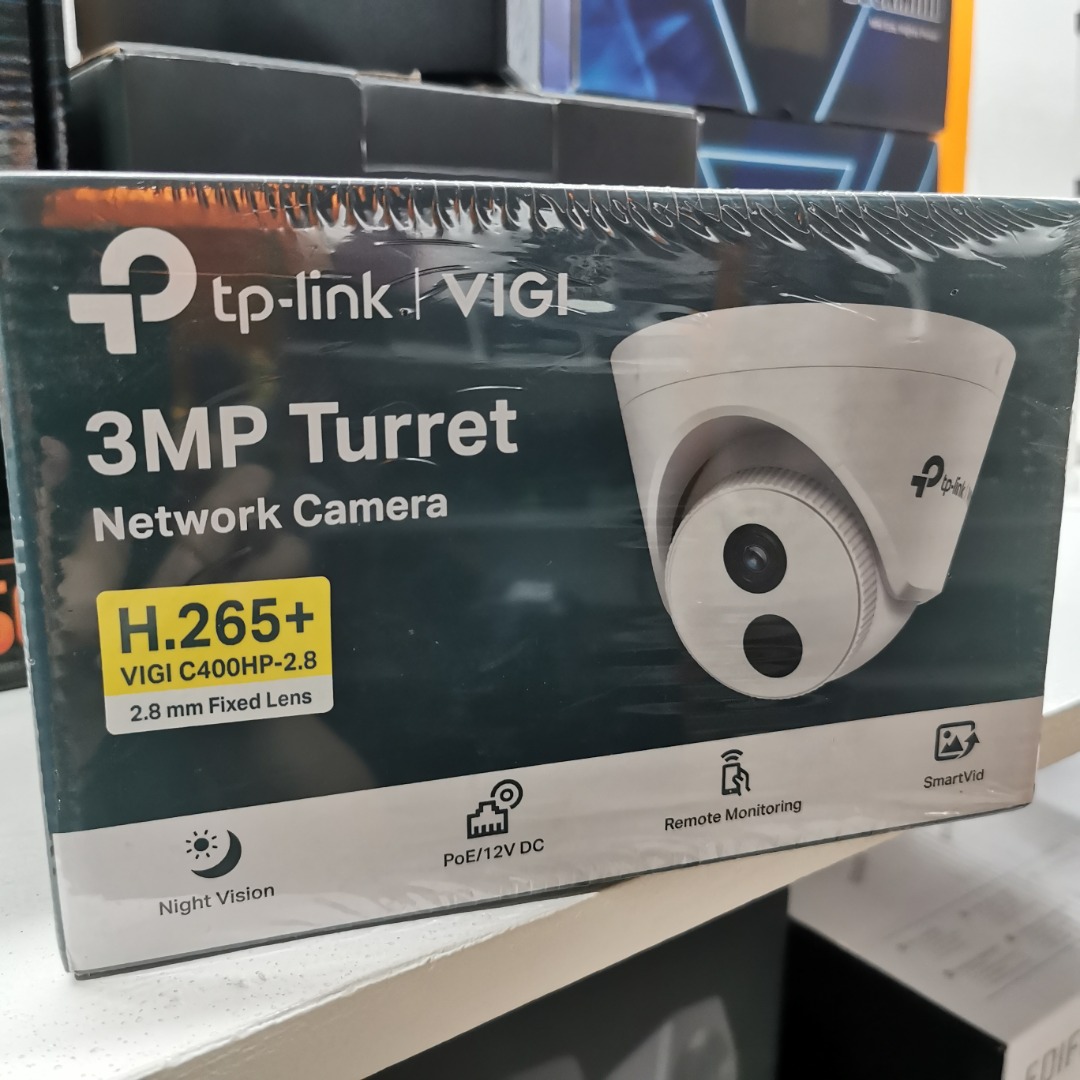 TP-Link VIGI C400HP-2.8 3MP Turret PoE+ Network CCTV Camera, Furniture ...