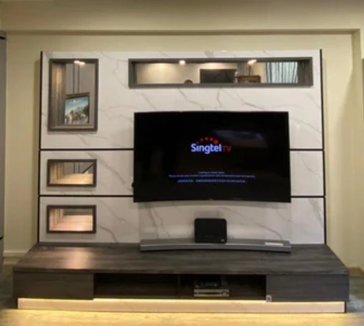 Standalone 8 ft TV Console (not mounted to wall), Furniture & Home ...