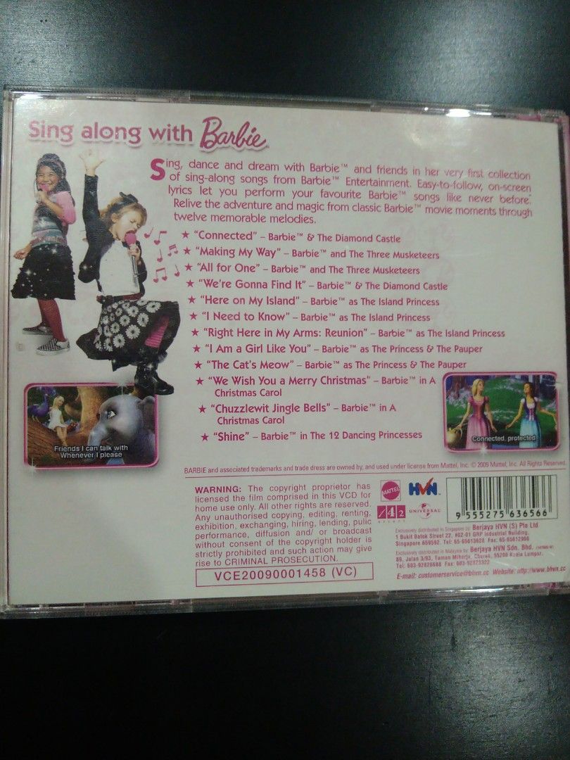 VCD Sing Along With Barbie, Hobbies & Toys, Music & Media, CDs & DVDs ...