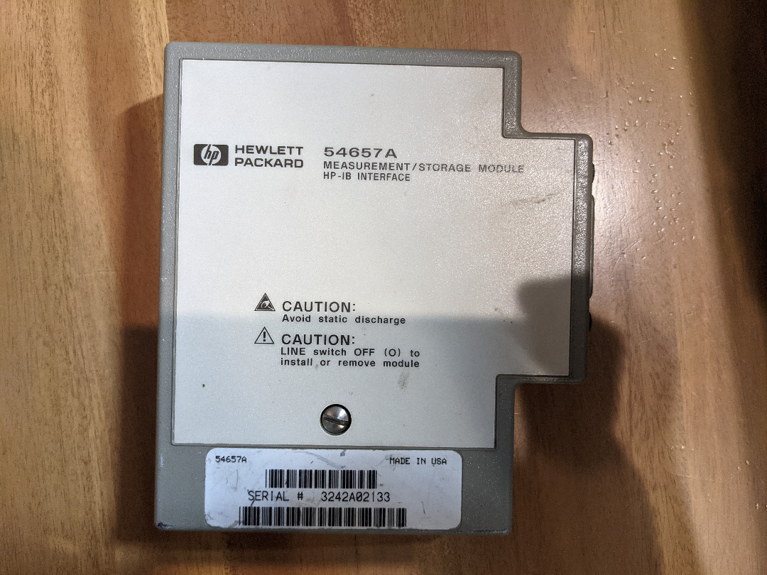 Vintage Hewlett Packard HP 54657A Measurement/Storage Module HP-IB ...