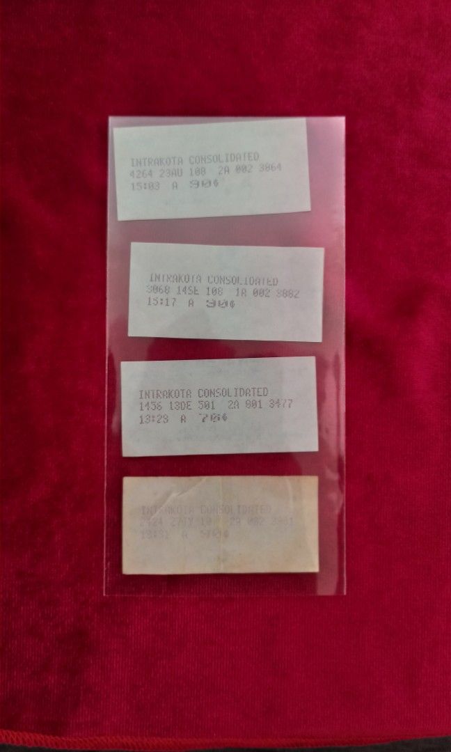 Vintage Intrakota Bus Tickets, Hobbies & Toys, Collectibles ...