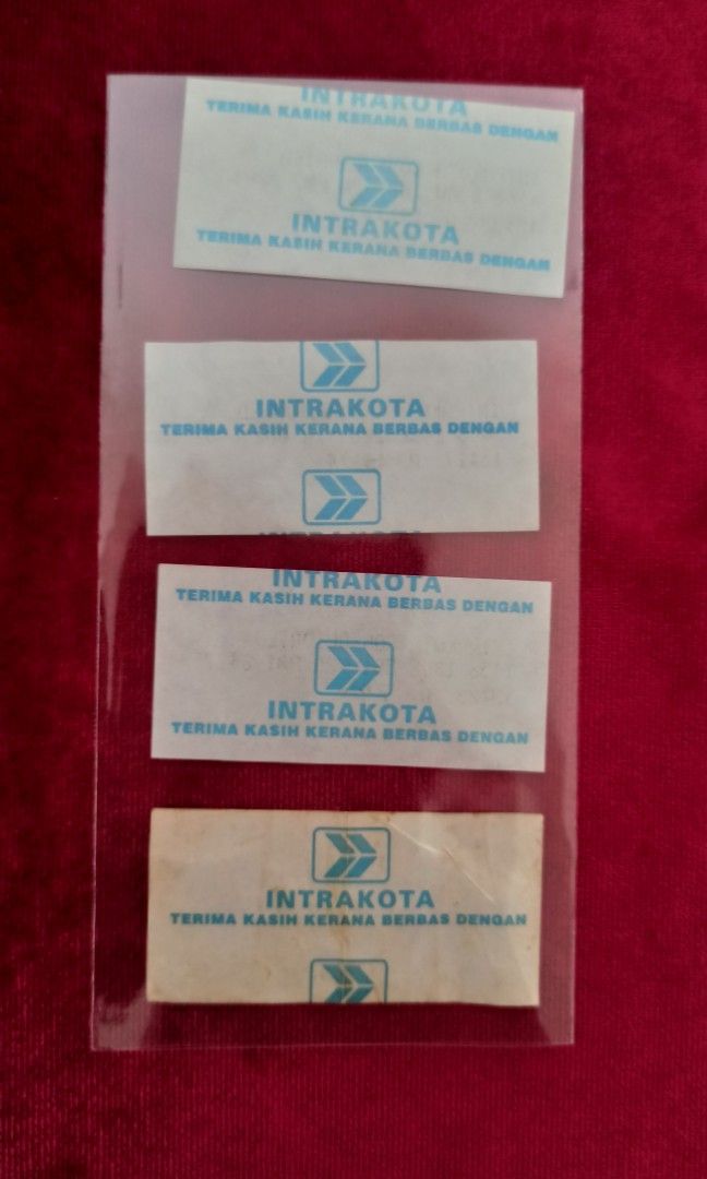 Vintage Intrakota Bus Tickets, Hobbies & Toys, Collectibles ...