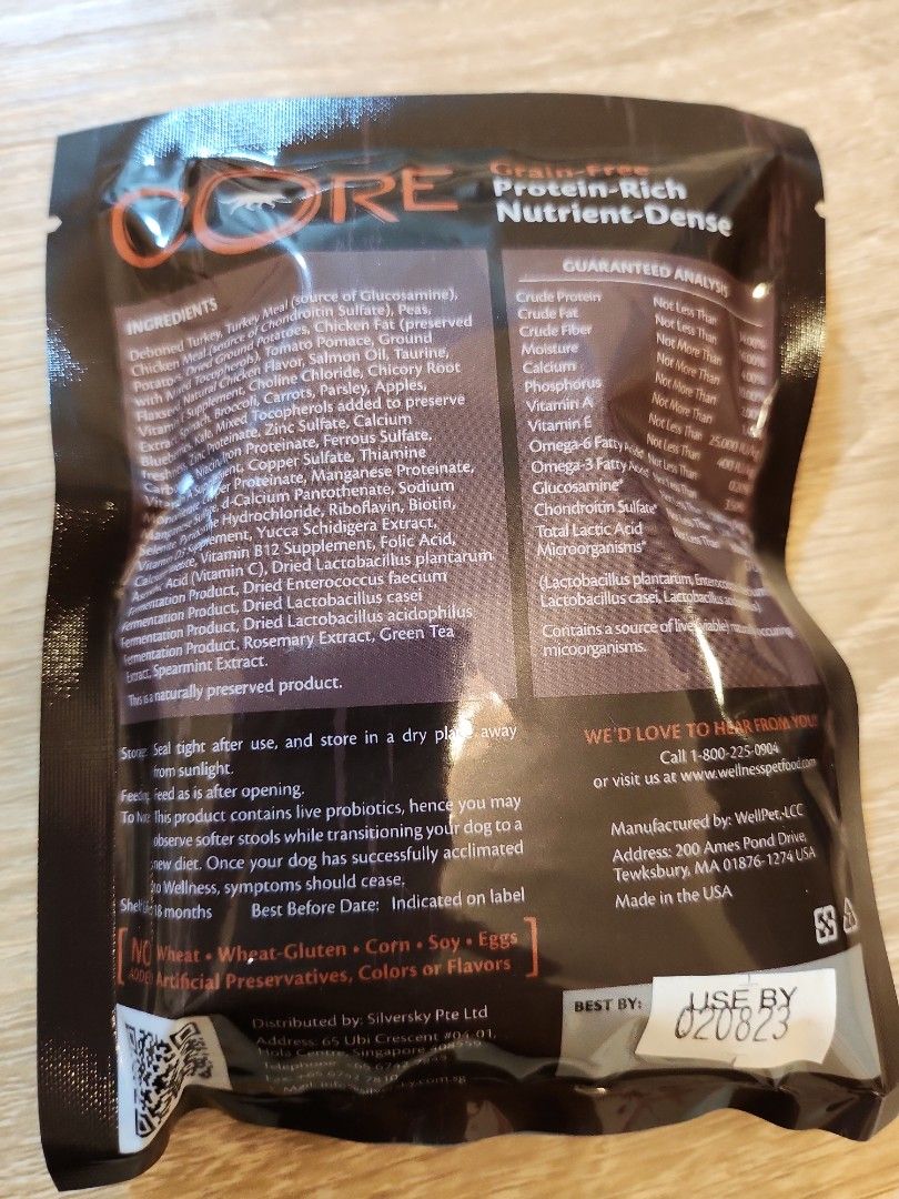 Wellness Core kibble sample - turkey and chicken, Pet Supplies, Pet ...