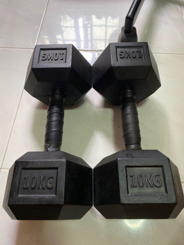 10kg Dumbbell x2, Sports Equipment, Exercise & Fitness, Weights ...